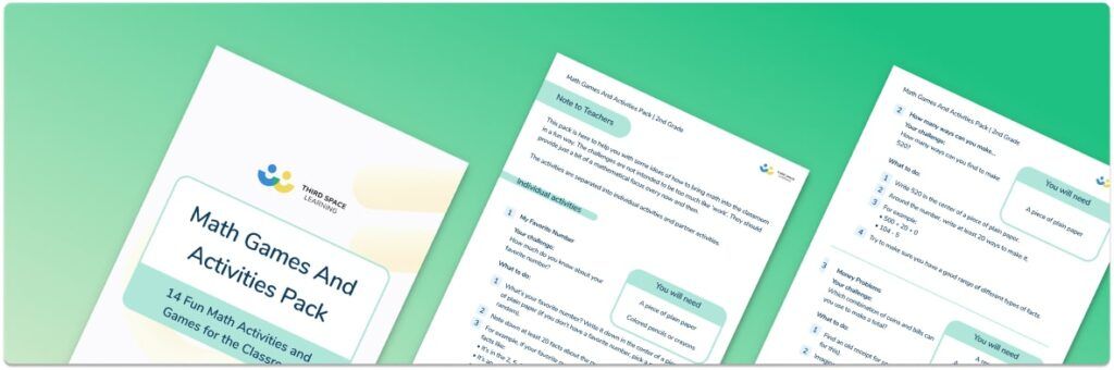 [FREE] 14 Fun Math Games and Activities Pack for 2nd Grade