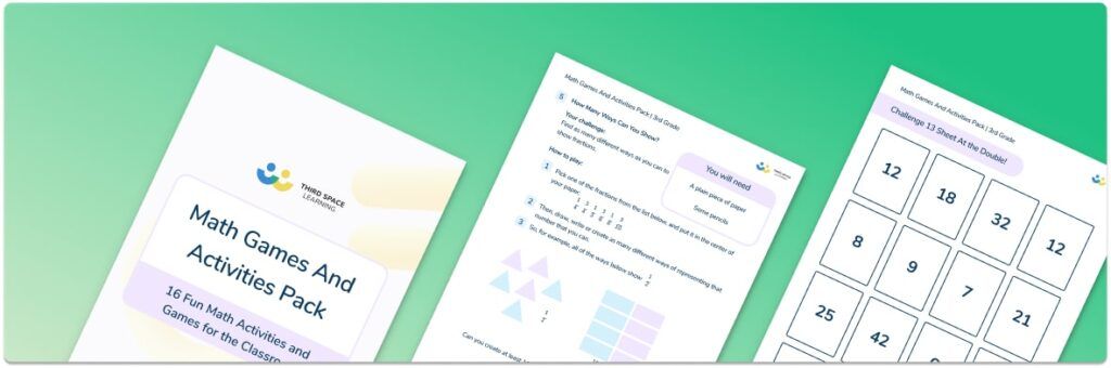 [FREE] 16 Fun Math Games and Activities Pack for 3rd Grade