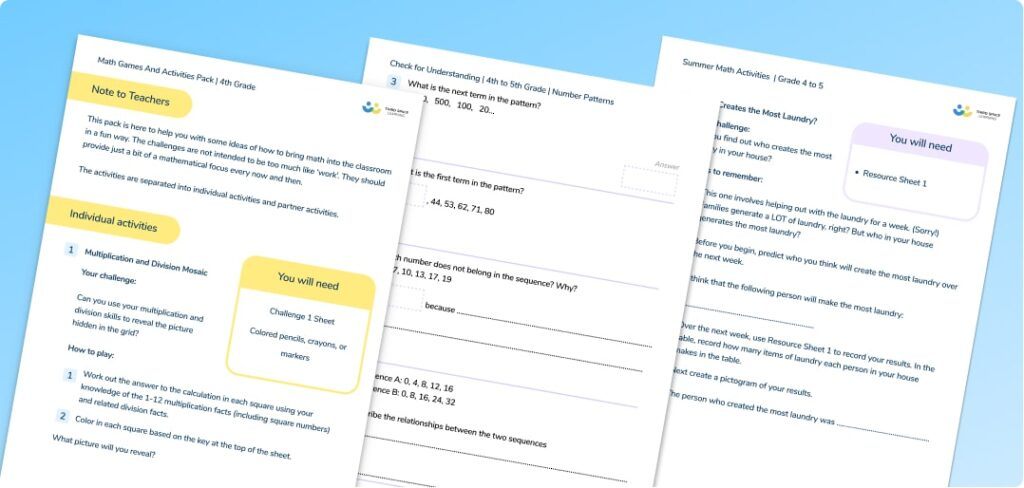 [FREE] 4th Grade Math Resources - Third Space Learning