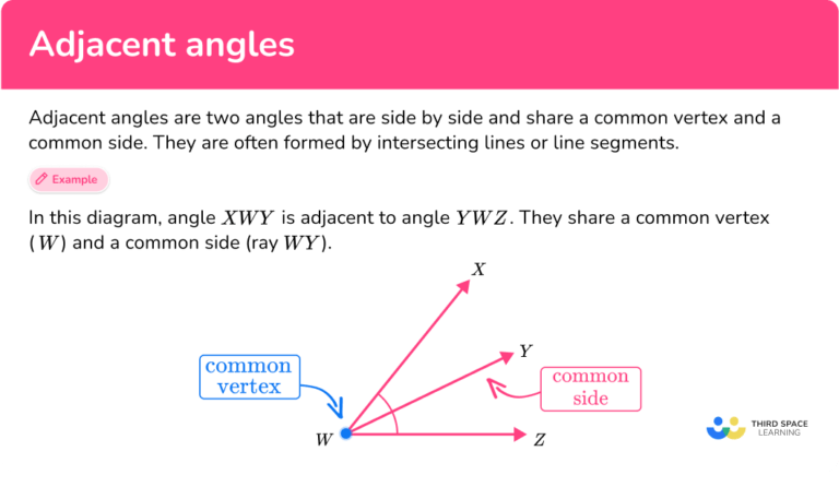Adjacent Angles - Definition, Examples & Practice Questions