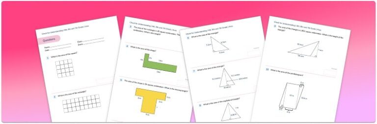 [FREE] Area Check for Understanding Quiz - Third Space Learning