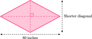 Area of a Rhombus - Math Steps, Examples & Questions