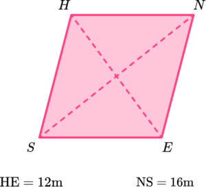 Area of a Rhombus - Math Steps, Examples & Questions