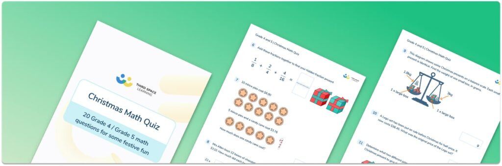 [FREE] Christmas Math Quiz - 4th & 5th Grade