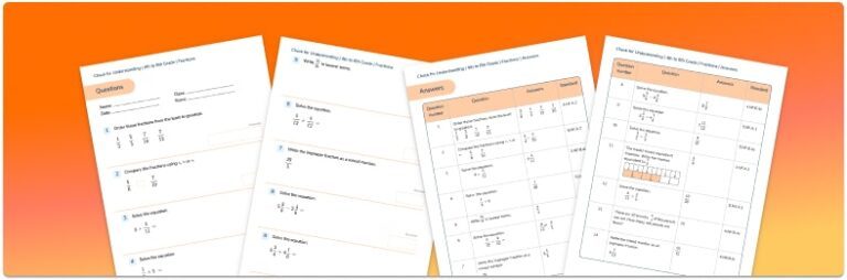 Free Fractions Check For Understanding Quiz Third Space Learning