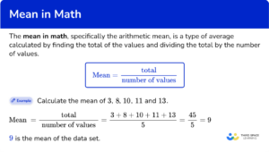 Mean in Math - Math Steps, Examples & Questions