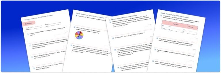 [FREE] Probability Check for Understanding Quiz - Third Space Learning