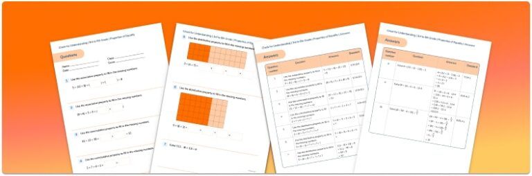 [FREE] Properties of Equality Check for Understanding Quiz - Third ...