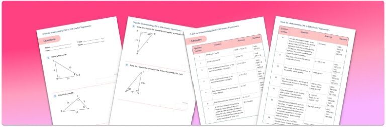 [FREE] Trigonometry Check for Understanding Quiz - Third Space Learning