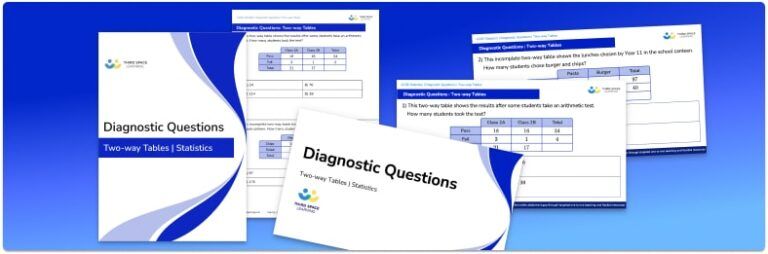[FREE] GCSE Two-way Tables Diagnostic Questions - Third Space Learning