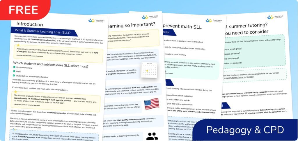 School and District Leader Guides - Third Space Learning