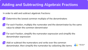 Adding And Subtracting Algebraic Fractions - GCSE Maths Guide