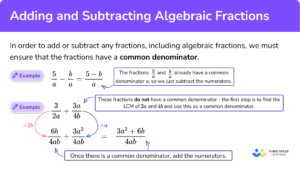 Adding And Subtracting Algebraic Fractions - GCSE Maths Guide