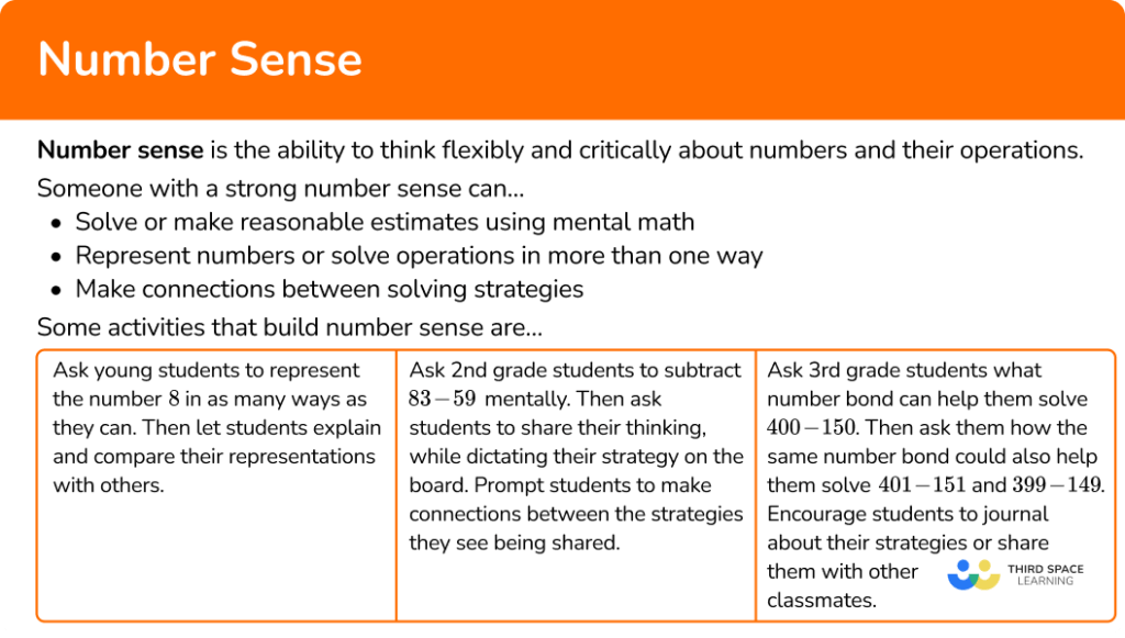 Number Sense - Math Steps, Examples & Questions