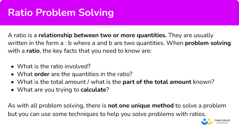 Ratio Problem Solving - Math Steps, Examples & Questions