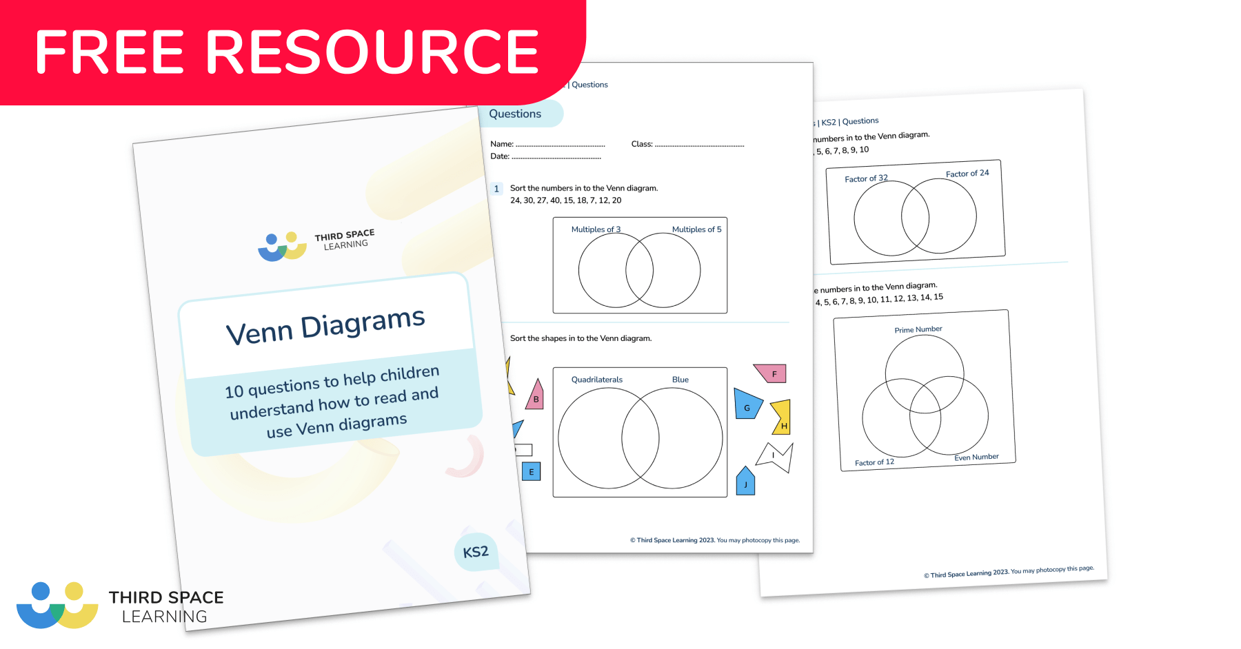 [FREE] Venn Diagrams Worksheet