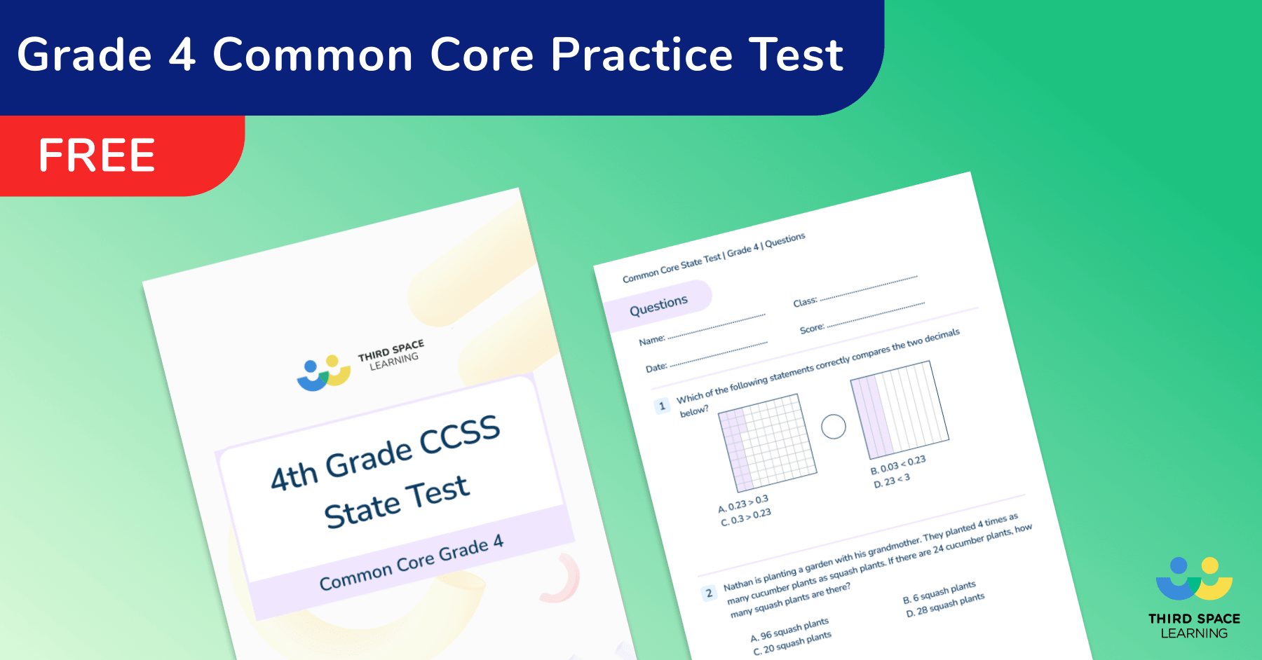 [FREE] 4th Grade Common Core Practice Test