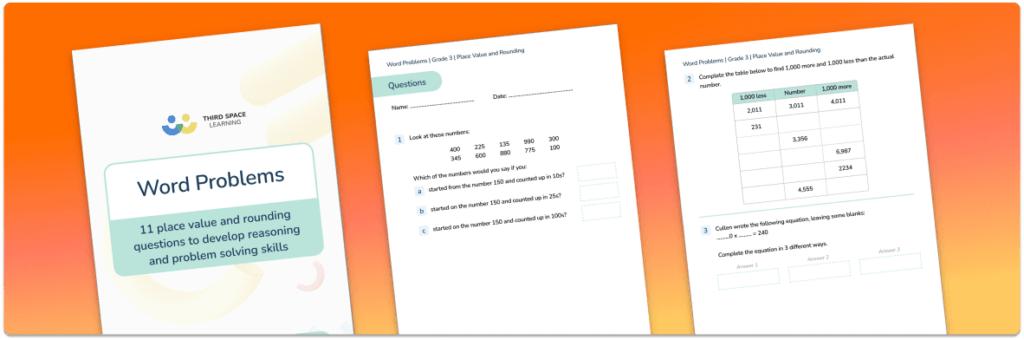 [FREE] Word Problems Grade 3 Place Value and Rounding
