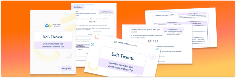 Exit Tickets Grade 4 - Number and Operations in Base Ten