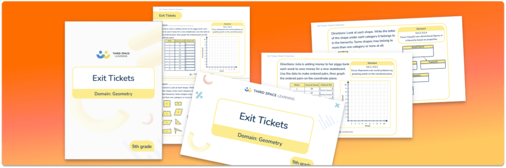 [FREE] Grade 5 Geometry Exit Tickets - Third Space Learning