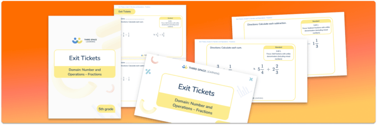 [FREE] Grade 5 Number and Operations — Fractions Exit Tickets - Third ...