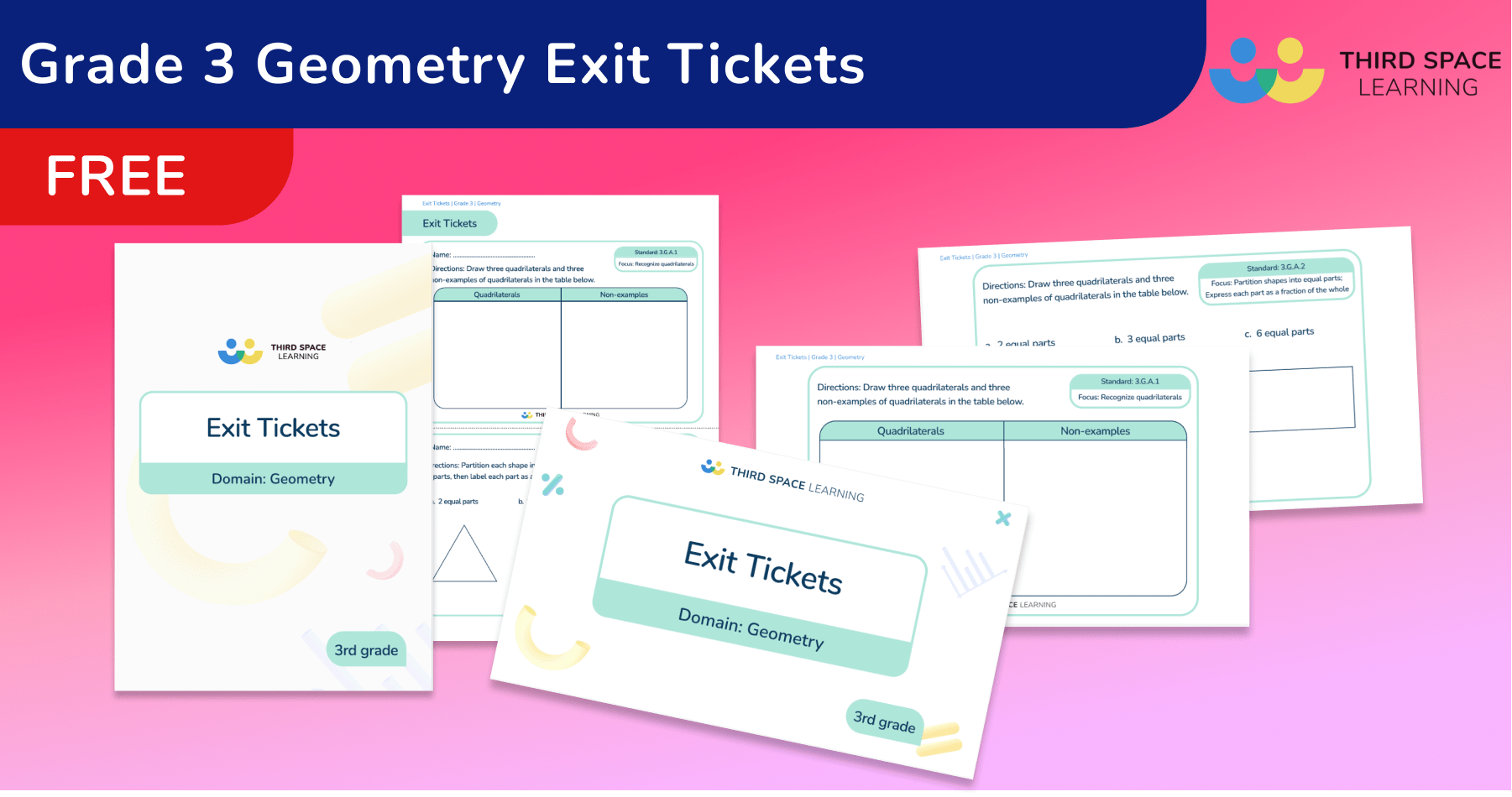 [FREE] Exit Tickets Grade 3 - Geometry