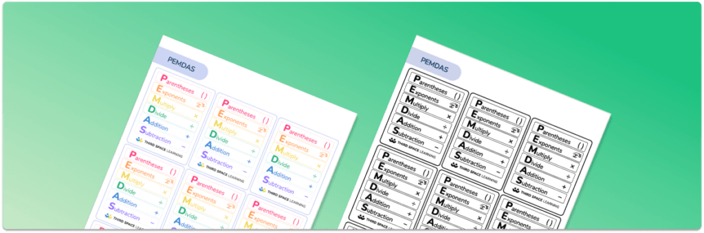 [FREE] PEMDAS Bookmarks
