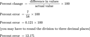 Percent Error - Math Steps, Examples & Questions