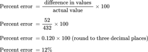Percent Error - Math Steps, Examples & Questions
