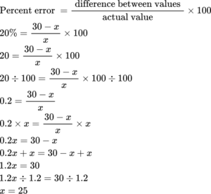 Percent Error - Math Steps, Examples & Questions