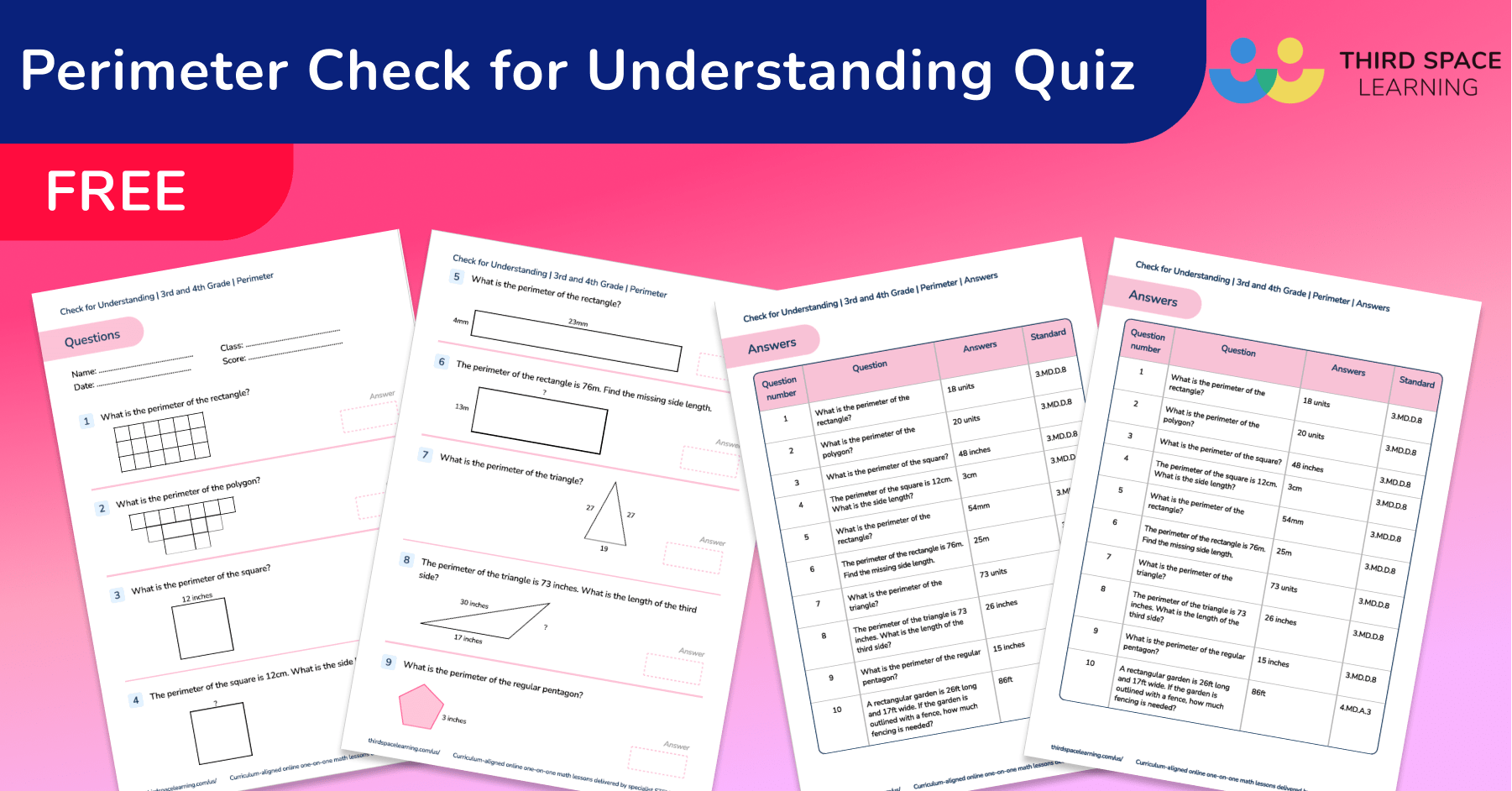 [FREE] Perimeter Check for Understanding