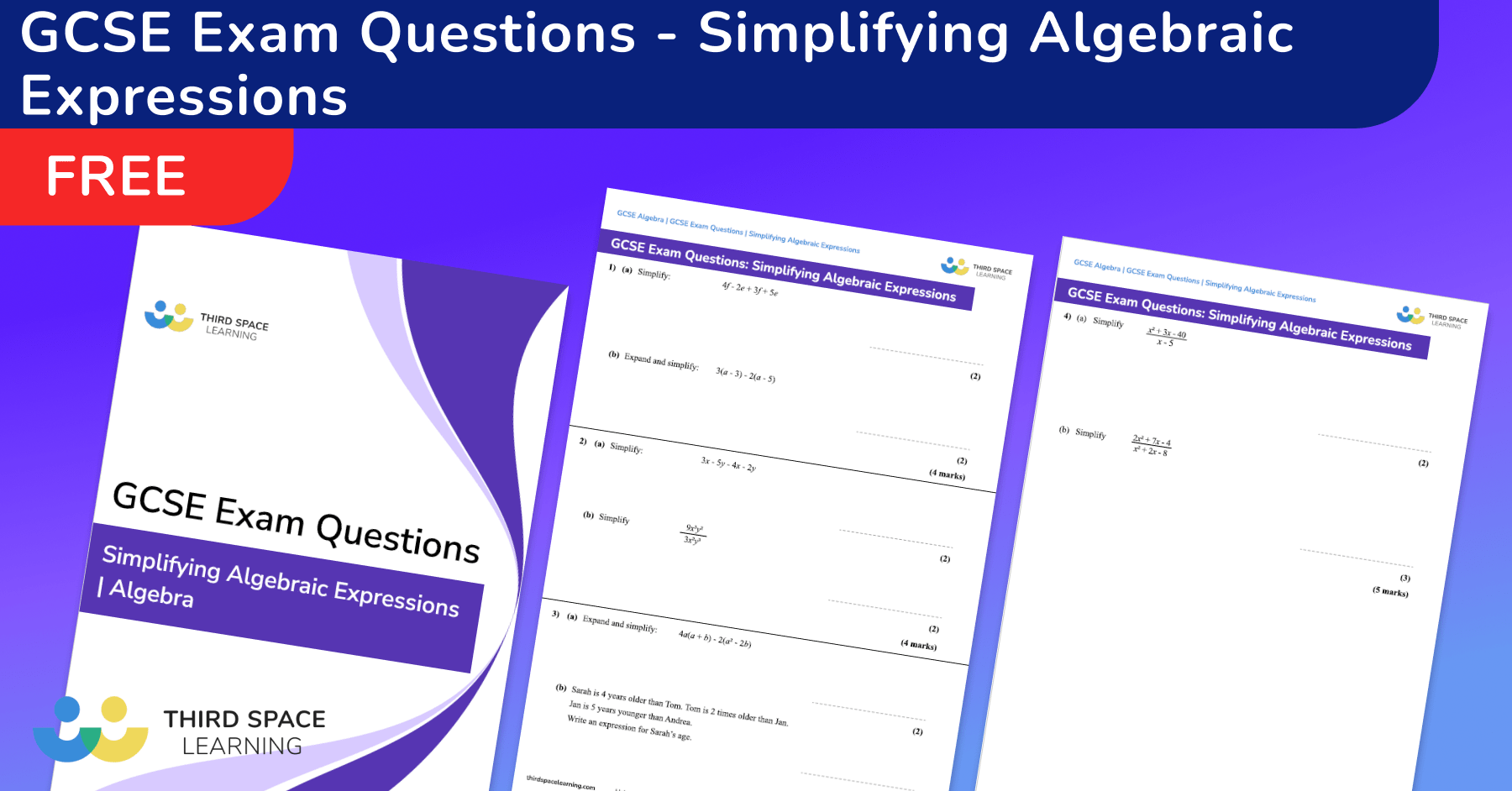 Simplifying Expressions Exam Questions Gcse Maths [free]