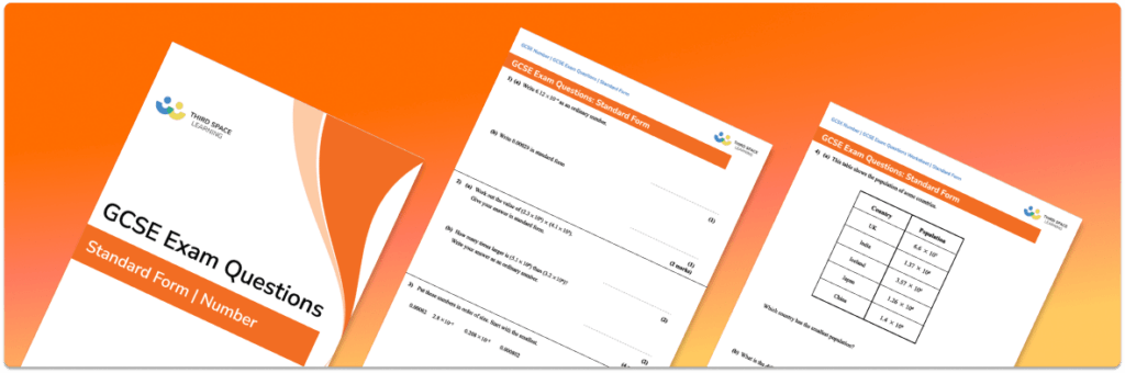 Standard Form Exam Questions - GCSE Maths [FREE]