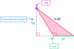Area of Obtuse Triangle - Math Steps, Examples & Questions