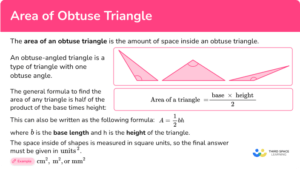 Area of Obtuse Triangle - Math Steps, Examples & Questions