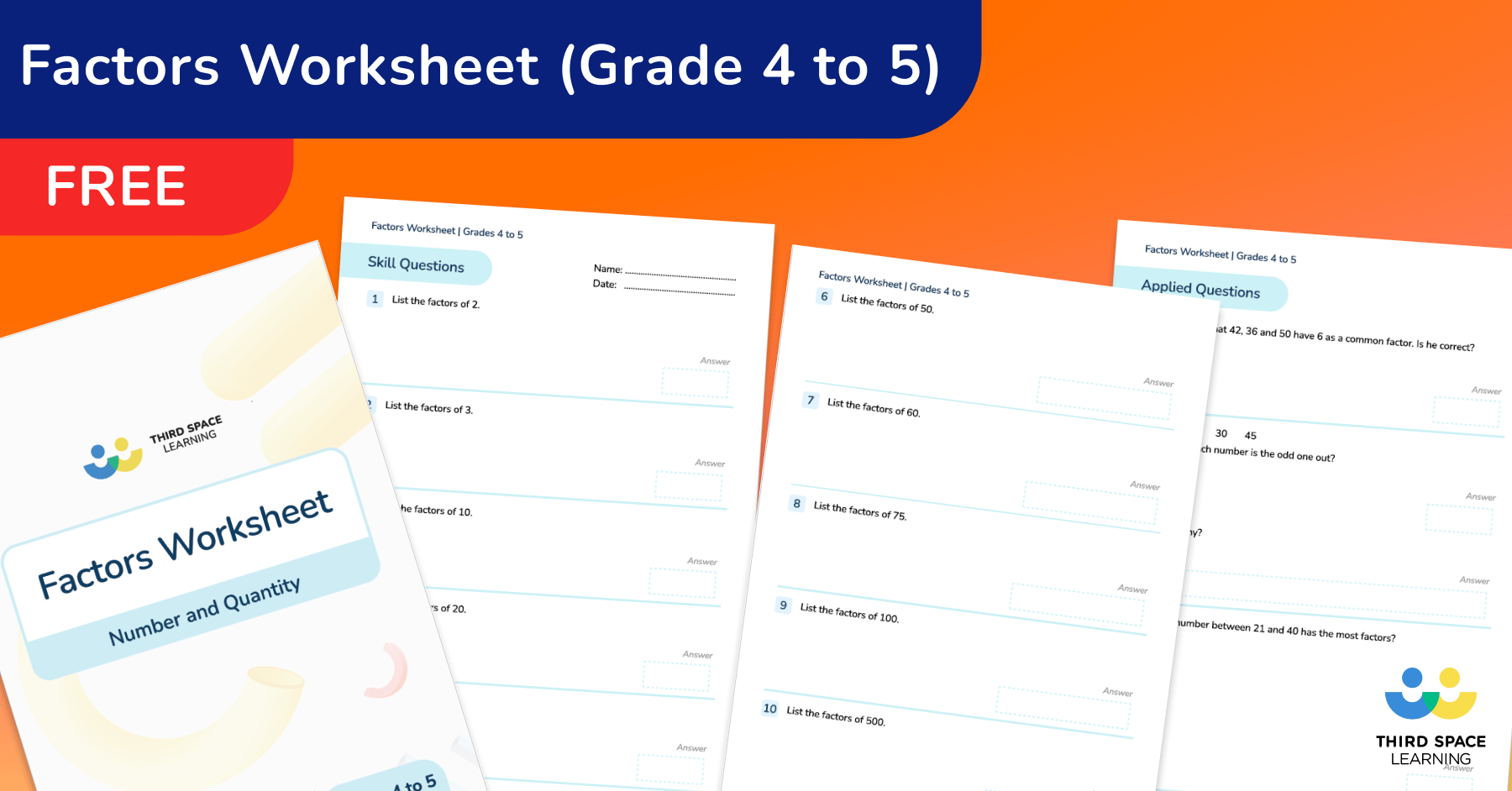 [FREE] Factors Worksheet