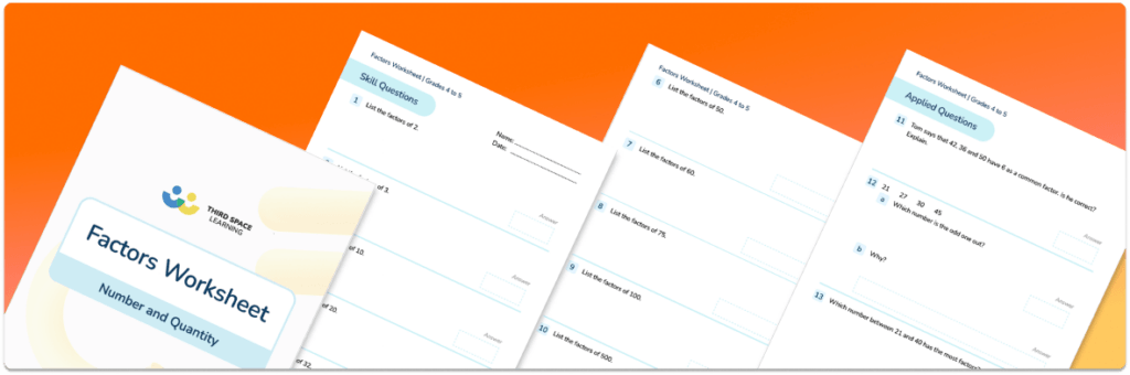 [FREE] Factors Worksheet