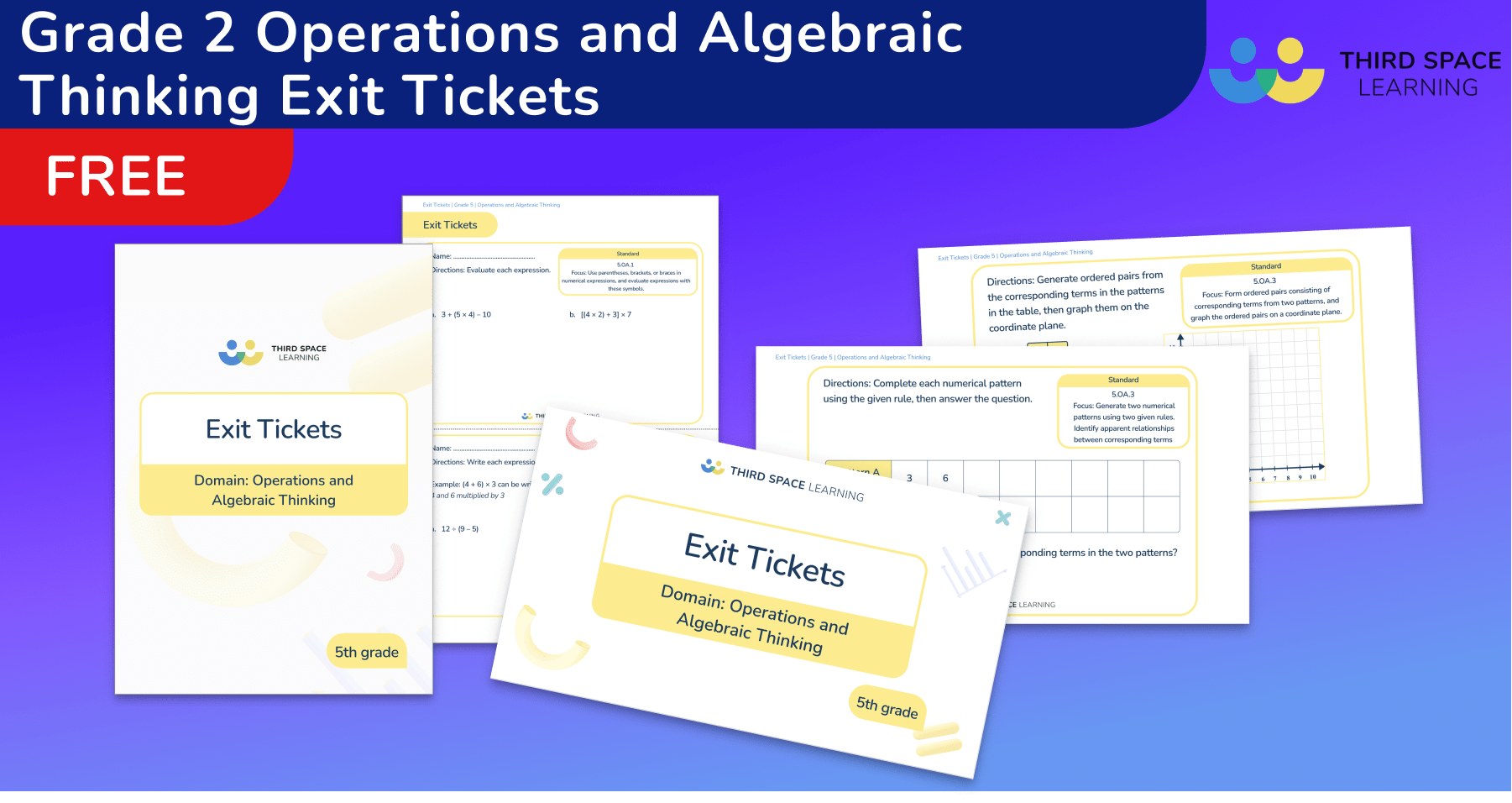 [FREE] Exit Tickets Grade 2 - Operations and Algebraic Thinking