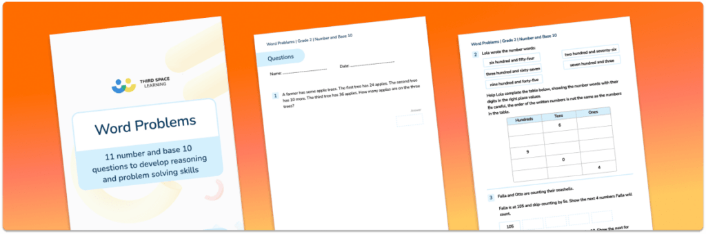 [FREE] Word Problems Grade 2 Number and Base 10