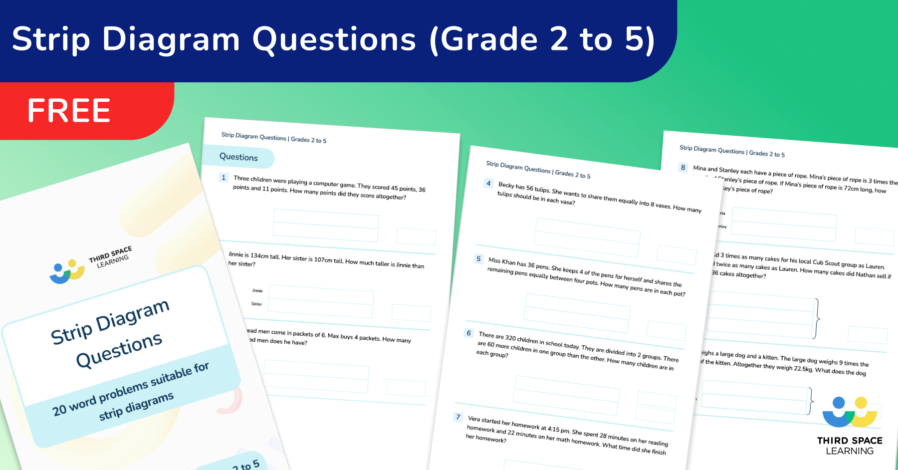 [FREE] Strip Diagram Questions
