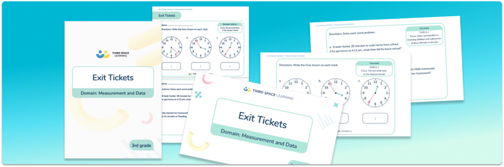 [FREE] Exit Tickets Grade 3 - Measurement and Data