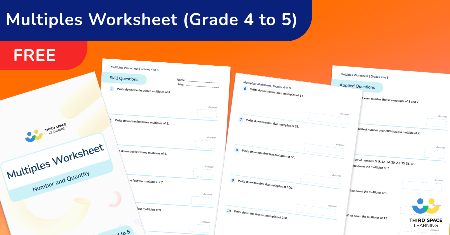 [FREE] Multiples Worksheet