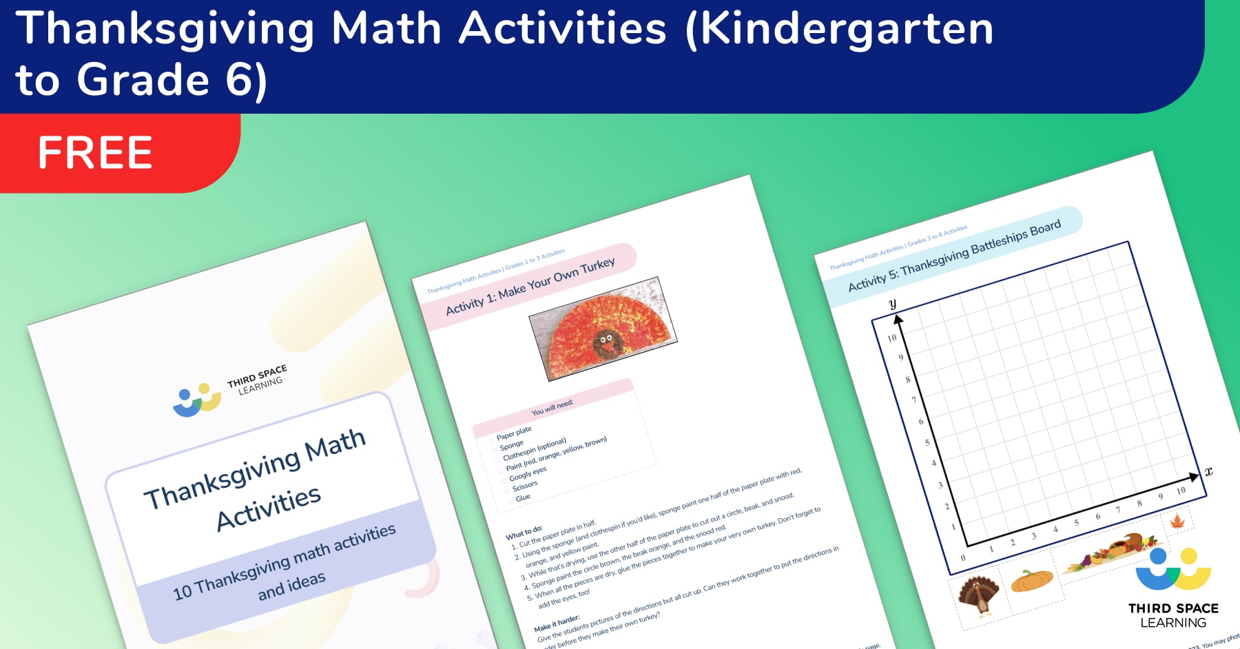 [FREE] Thanksgiving Math Activities