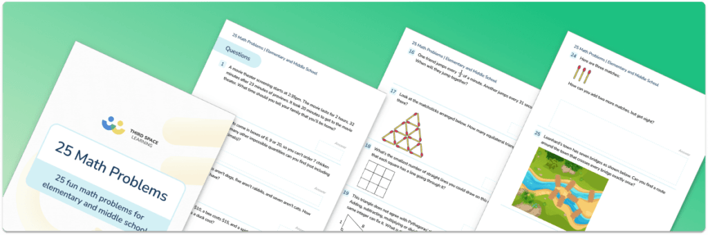 [FREE] 25 Math Problems
