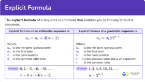 Explicit Formula - Math Steps, Examples & Questions
