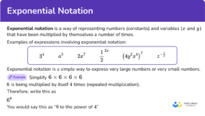 Exponential Notation- Math Steps, Examples & Questions