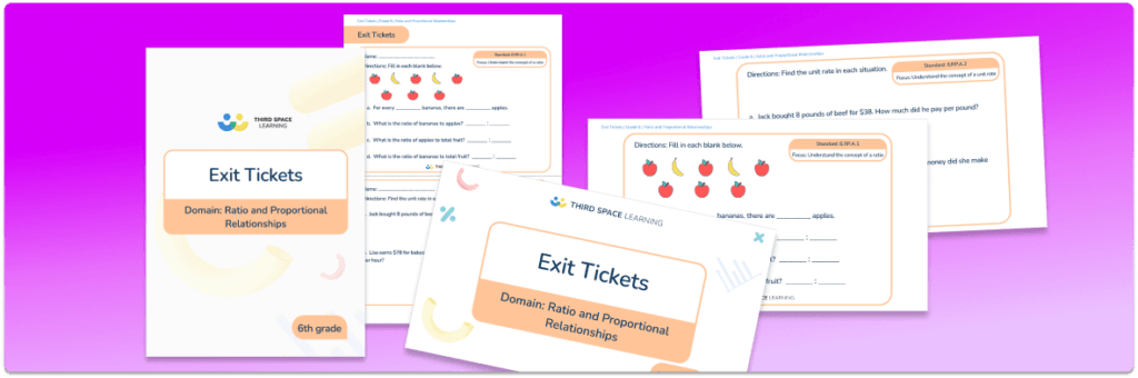 [FREE] Exit Tickets Grade 6 - Ratios and Proportional Relationships
