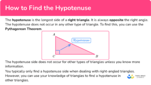 Hypotenuse - Math Steps, Examples & Questions