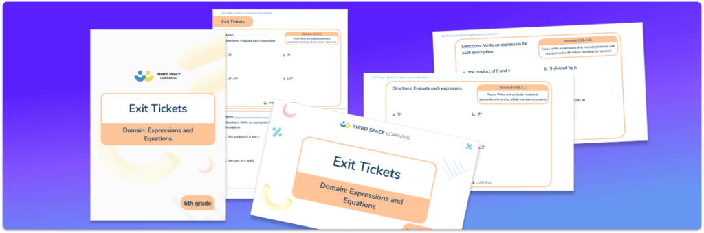 [FREE] Exit Tickets Grade 6 - Expressions and Equations