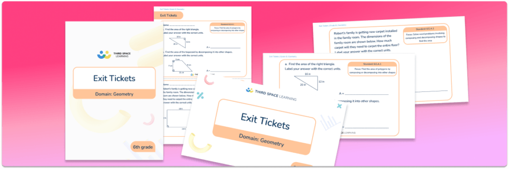 [FREE] Exit Tickets Grade 6 - Geometry